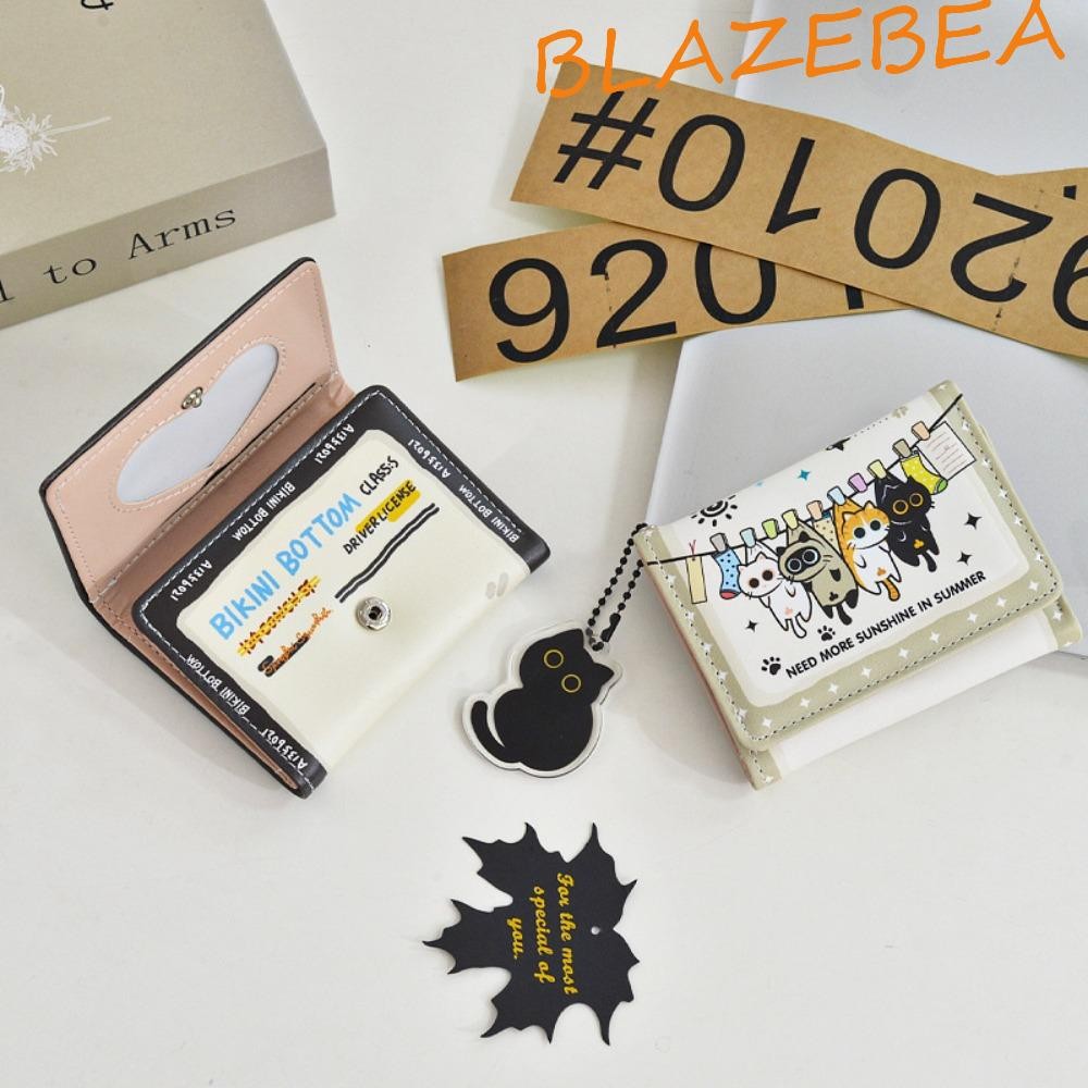 Blazebea ผู้ถือบัตรการ์ตูน, น่ารักอะนิเมะแมวดํากระเป๋าใส่เหรียญ,แบบพกพา Spongebob Squarepants ...