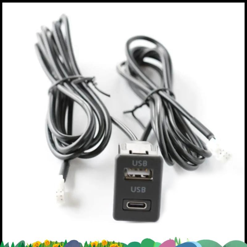 Super Car Dash Mount USB + TYPE-C แผงพอร์ตอินเทอร์เฟซสายต่ออะแดปเตอร์ ...