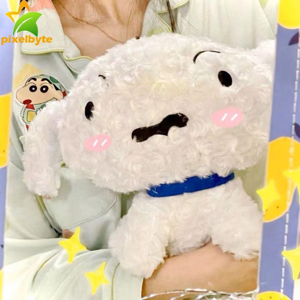 Pixelbyte Crayon Shin-Chan Plush,ตุ๊กตาสัตว์โซฟาหมอนสุนัขสีขาวตุ๊กตาตุ๊กตา,การ์ตูนญี่ปุ่น 29 ซม. ...