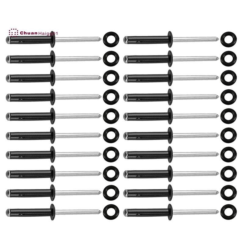 20 ชิ้นอลูมิเนียม Kayak Canoe Tri-Grip O แหวน Tri-Fold Rivets ติดตั้ง ...