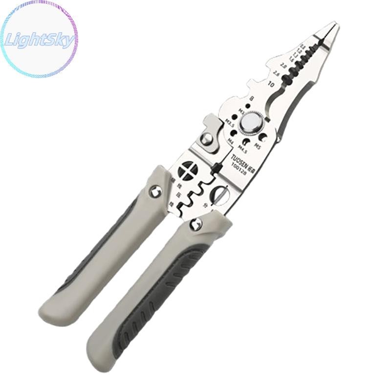 Lightsky Crimper เครื่องตัดสายเคเบิลปรับอัตโนมัติ Wire Stripper เครื่องปอก Crimping คีมมัลติฟังก ...