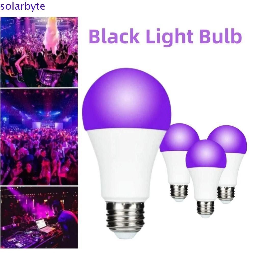 Solarbyte หลอดไฟ UV สีม่วง, หลอดไฟ UV บรรยากาศเรืองแสง 360 ดวง, Floodlight E27 10W Blacklight ...