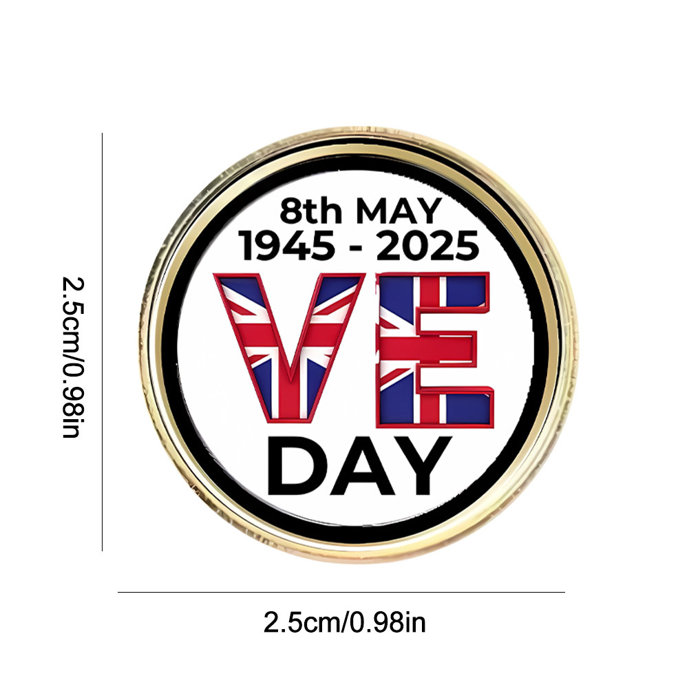 VE Day 80th Anniversary 1945-2025 ป้ายเข็มกลัด 8th May VE Day ...