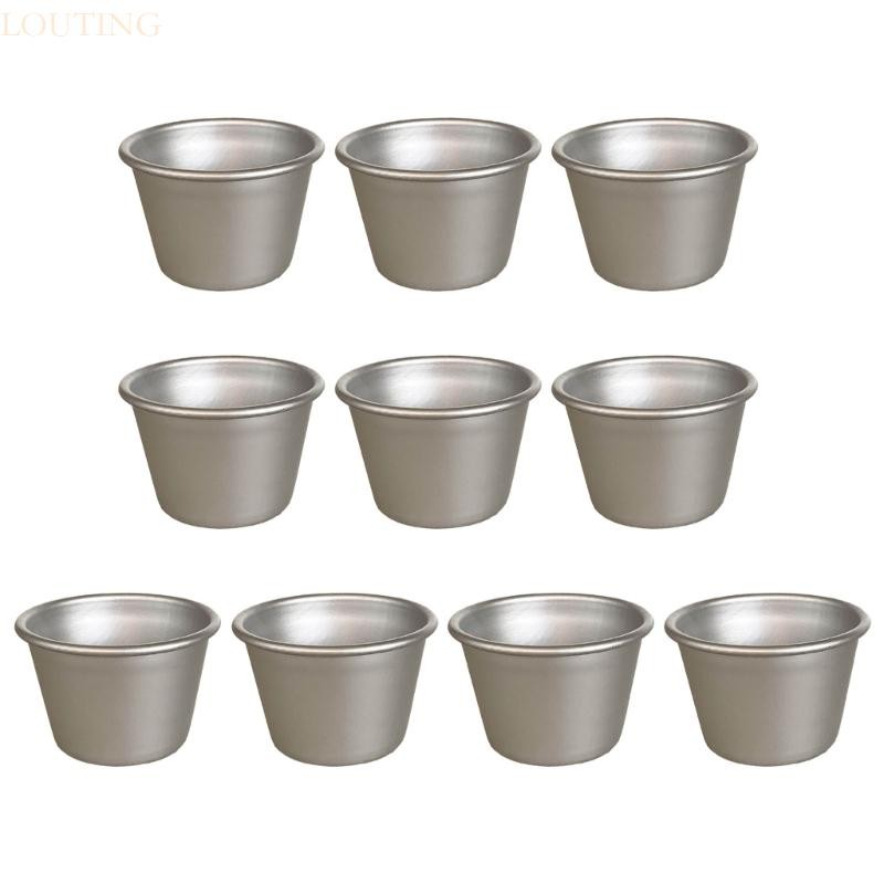 Louting ชุด 10 เค้กขนาดเล็กอลูมิเนียมแม่พิมพ์ Nonstick Cupcakes ...