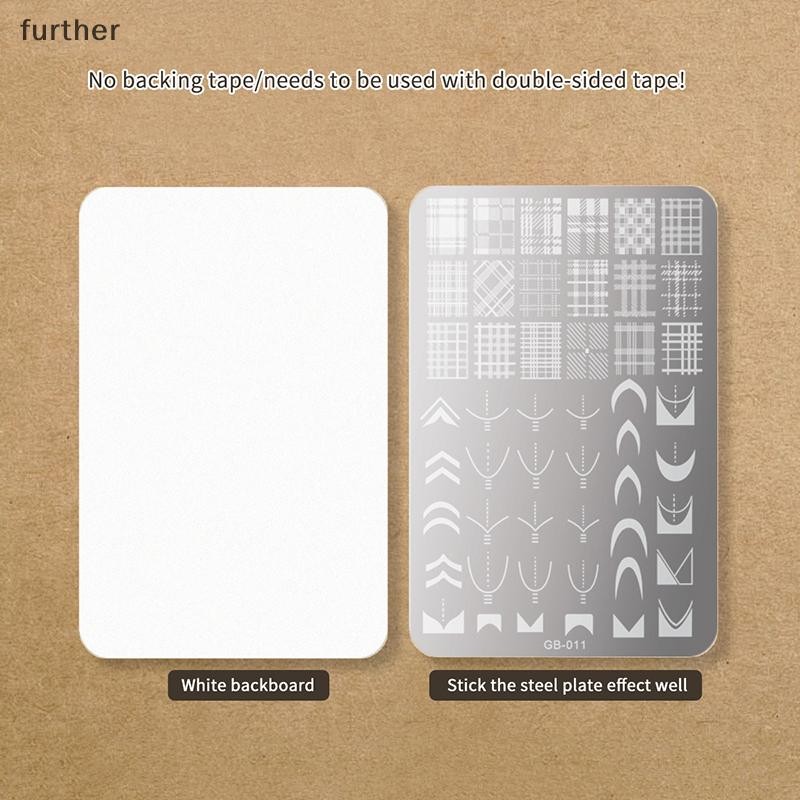 [further] 1 ชิ้นเล็บพิมพ์แผ่นเหล็ก Backboard เล็บสีขาวแผ่นอะคริลิค DIY ...
