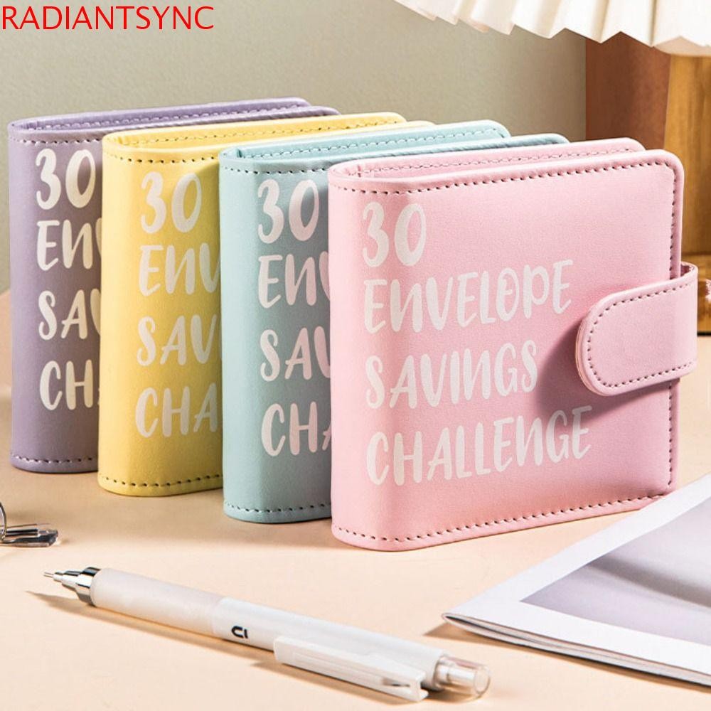 Radiantsync ท้าทายประหยัดเงินสด, PU หนังกันน้ําเงิน Budget Binder, สนุก 30 วันวางแผนการเงิน ...