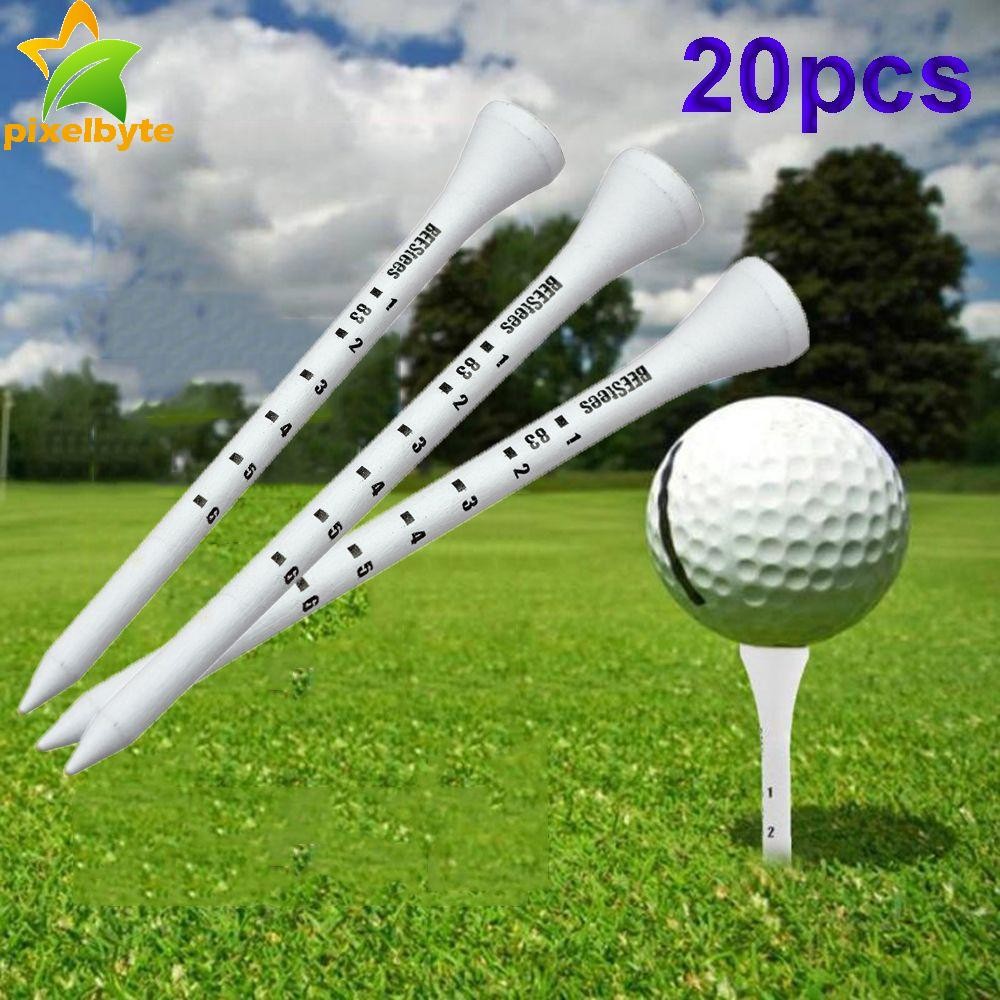 Pixelbyte Golf Tees 20 ชิ้นสีขาว Scale 83 มม. Tee | Shopee Thailand