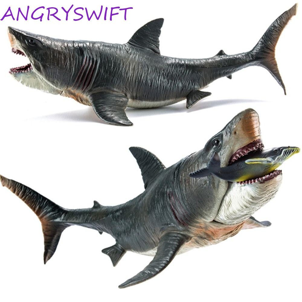 Angryswift Megalodon Action Figure, จําลอง Movable Jaw Ocean สัตว์รุ่น ...