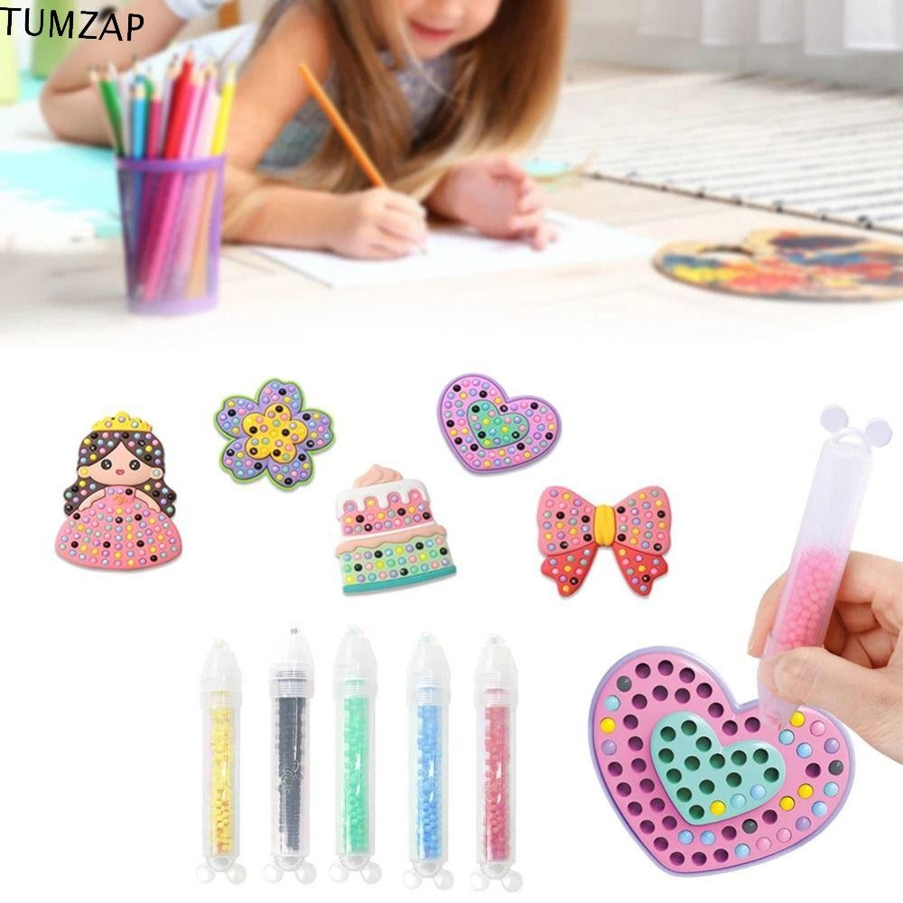 Tumzap ชุดสติ๊กเกอร์ศิลปะเพชร, DIY ชุดปากกาลูกลื่นน่ารัก, ใช้งานง่ายลายการ์ตูนสร้างสรรค์ 5D DlY ...