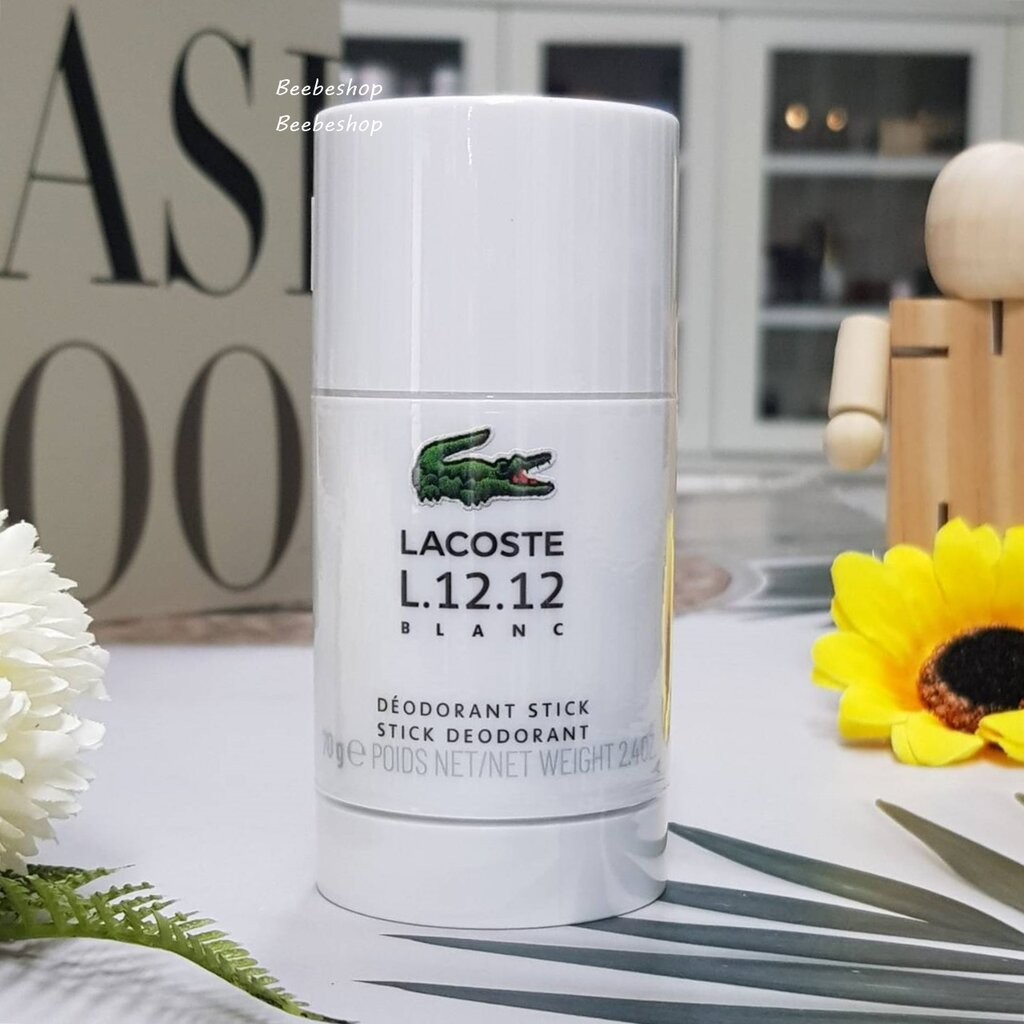 โรลออนกลิ่นน้ำหอม Lacoste L.12.12 Blanc Deodorant Stick 70g/75ml ผลิต 10/2022 ผลิตภัณฑ์ระงับ ...