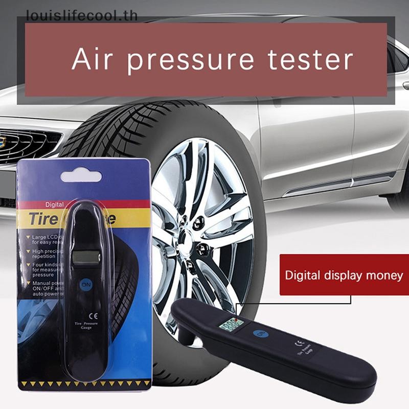 Louislifecool TG101 ดิจิตอลยางรถ Tyre เครื่องวัดความดันอากาศจอแสดงผล ...