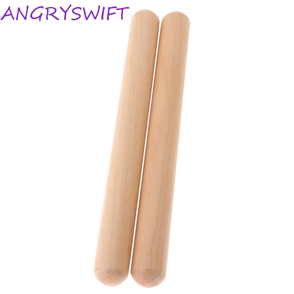 Angryswift Rhythm Sticks เด็กคลาสสิก Claves เครื่องเพอร์คัชชันไม้สีดนตรี Beating | Shopee Thailand