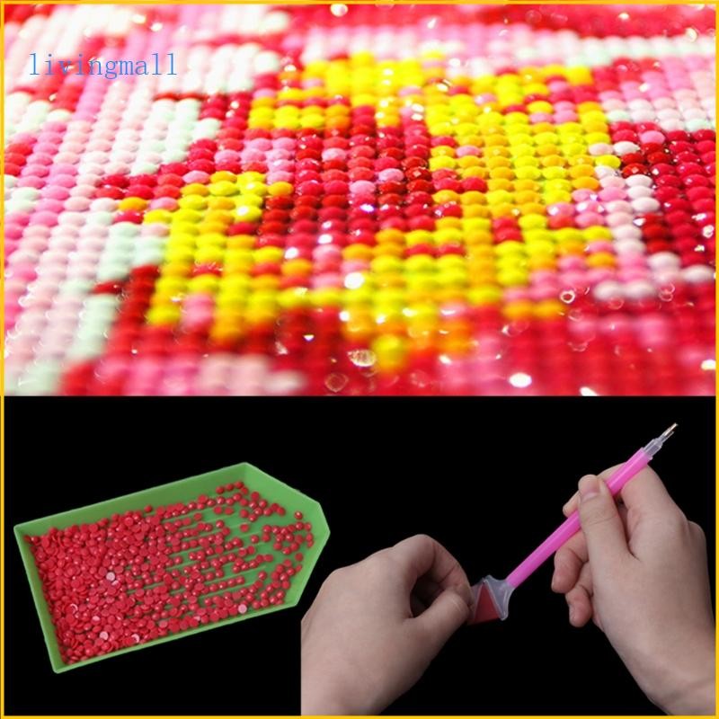 LIVI 5 ชิ้นชุด DIY 5D เพชรกาว Clay เย็บปักถักร้อยสําหรับ Cross Stich ...