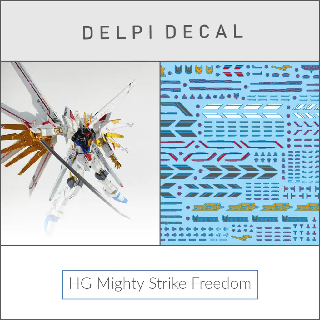 Delpi Decal (ดีคอลน้ำ) HG Mighty Strike Freedom | Shopee Thailand