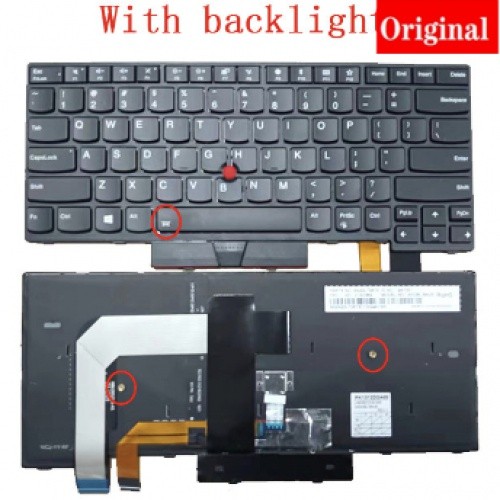 US Backlight Keyboard สำหรับ Thinkpad IBM Lenovo T480 A475 A485 A480 ...