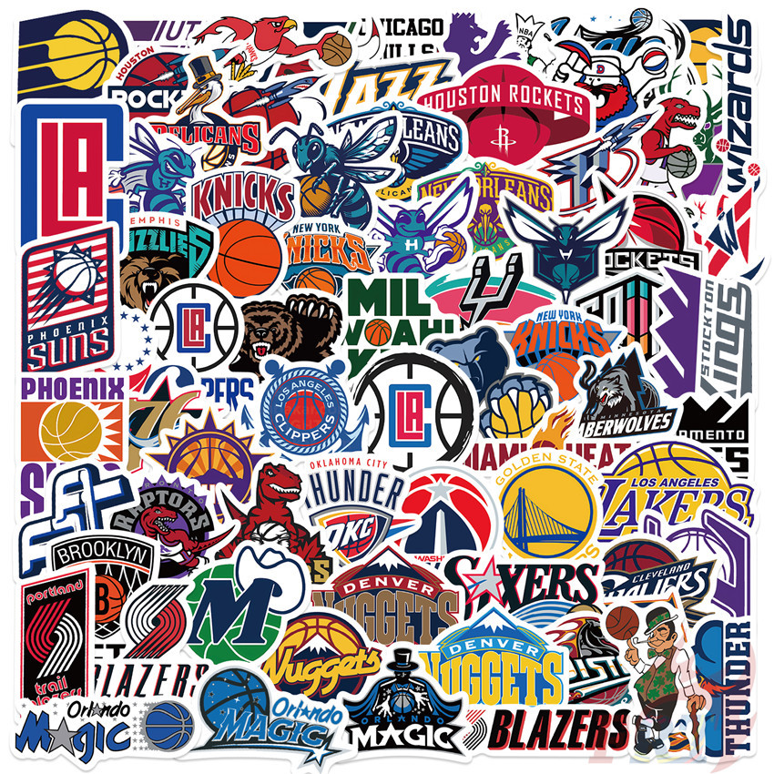 100ชิ้น/เซ็ต สมาคมบาสเกตบอลแห่งชาติ . สติ๊กเกอร์ NBA Series 02 Diy ...