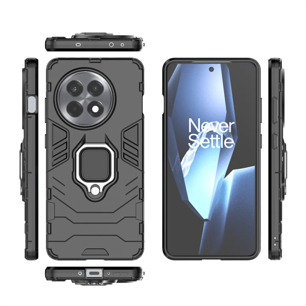 สําหรับ OnePlus Ace 5 5G 2 3 Pro 3V 2V กรณีหรูหราแหวนปกหลังขาตั้งเกราะกันกระแทกสําหรับ OnePlus ...