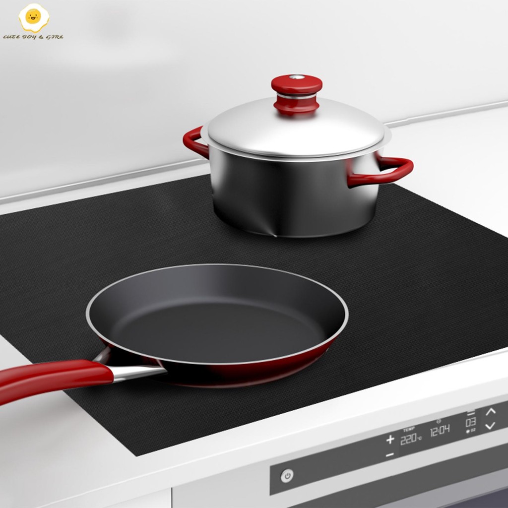 ขนาดใหญ่ Induction Cooktop Protector Mat Reusable Induction Cooktop ฝา ...
