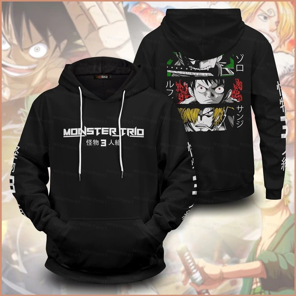 Jason ONE PIECE Anime Hoodie แขนยาว Casazul หลวม Unisex เสื้อกันหนาว ...