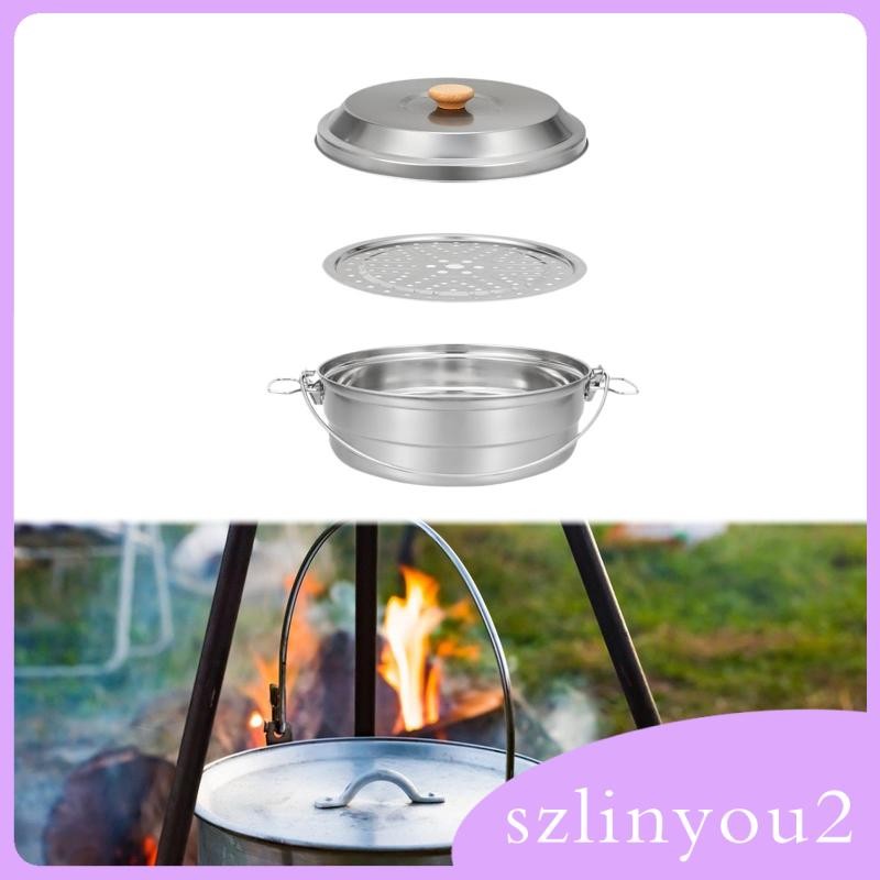 [szlinyou2] Camping Steamer Pot หม้อปรุงอาหาร Multifunctional Portable ...