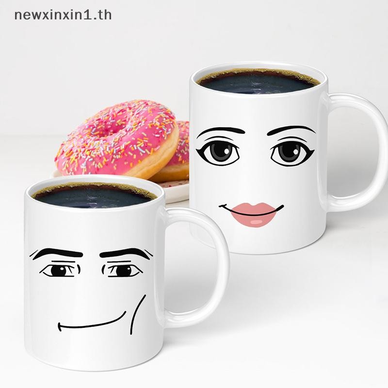 *NT * เกมแรงบันดาลใจ Man Face Mug ตลกผู้ชายหรือผู้หญิง Faces แก้วกาแฟ ...