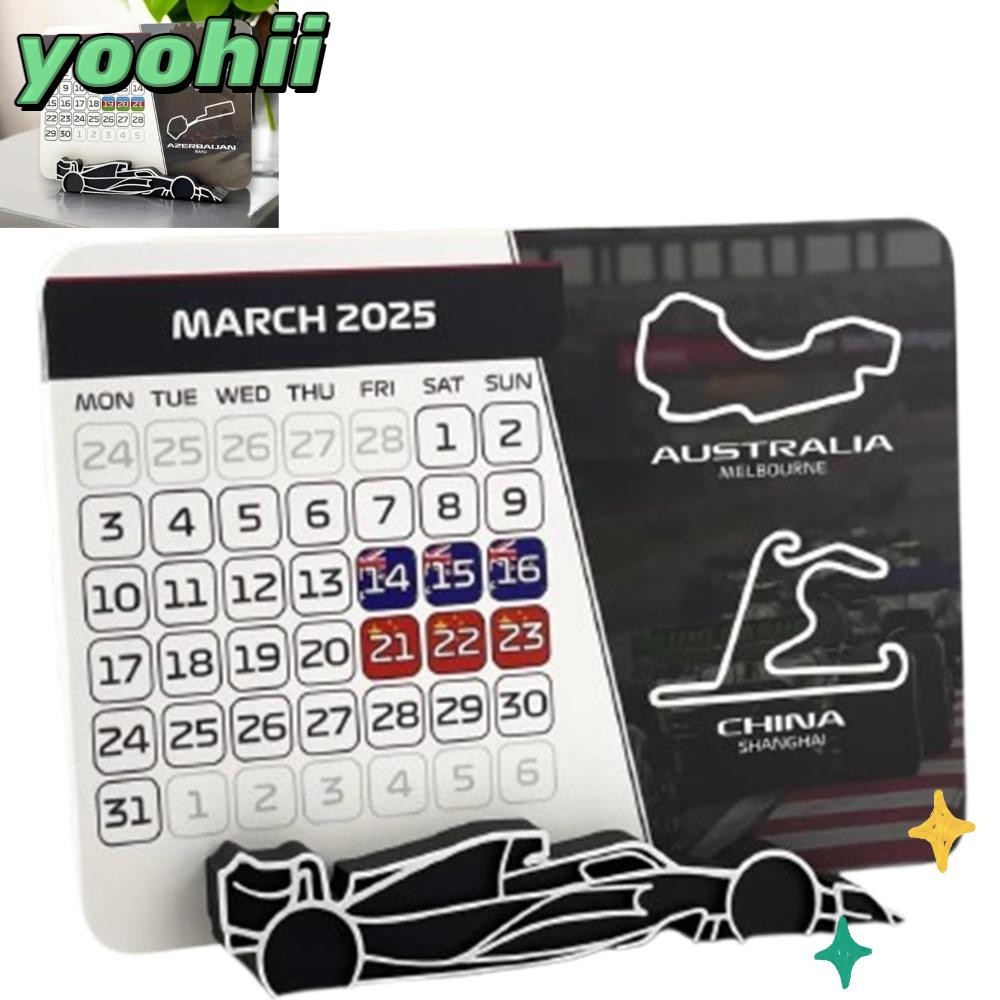 YOOHII F1 Race Schedule ปฏิทิน สูตร 1 พร้อมขาตั้งรถ F1 2025 ปฏิทินแข่ง ...