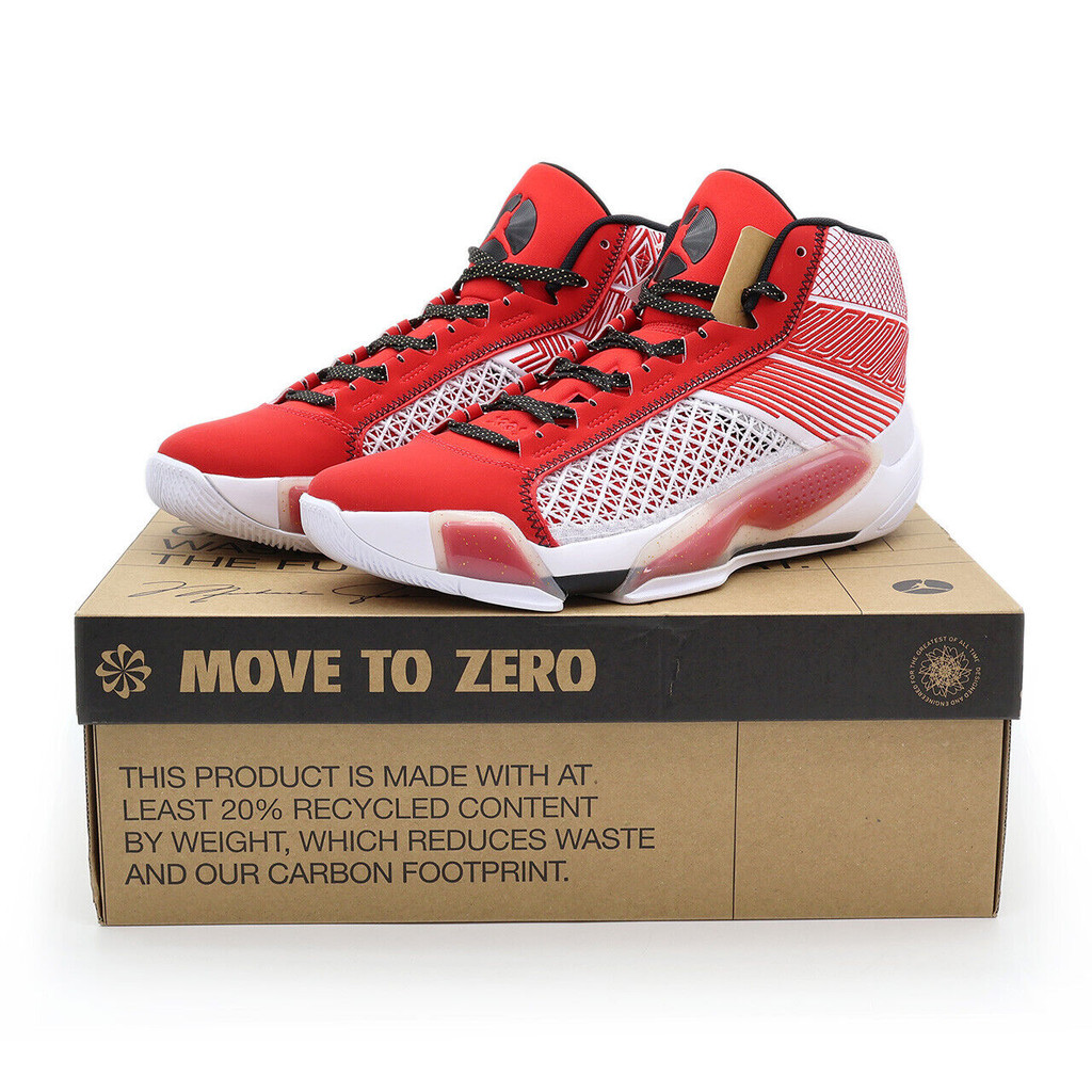 ใหม่ DZ3355-100 Nike Air Jordan 38 University Red Celebration Metallic ...