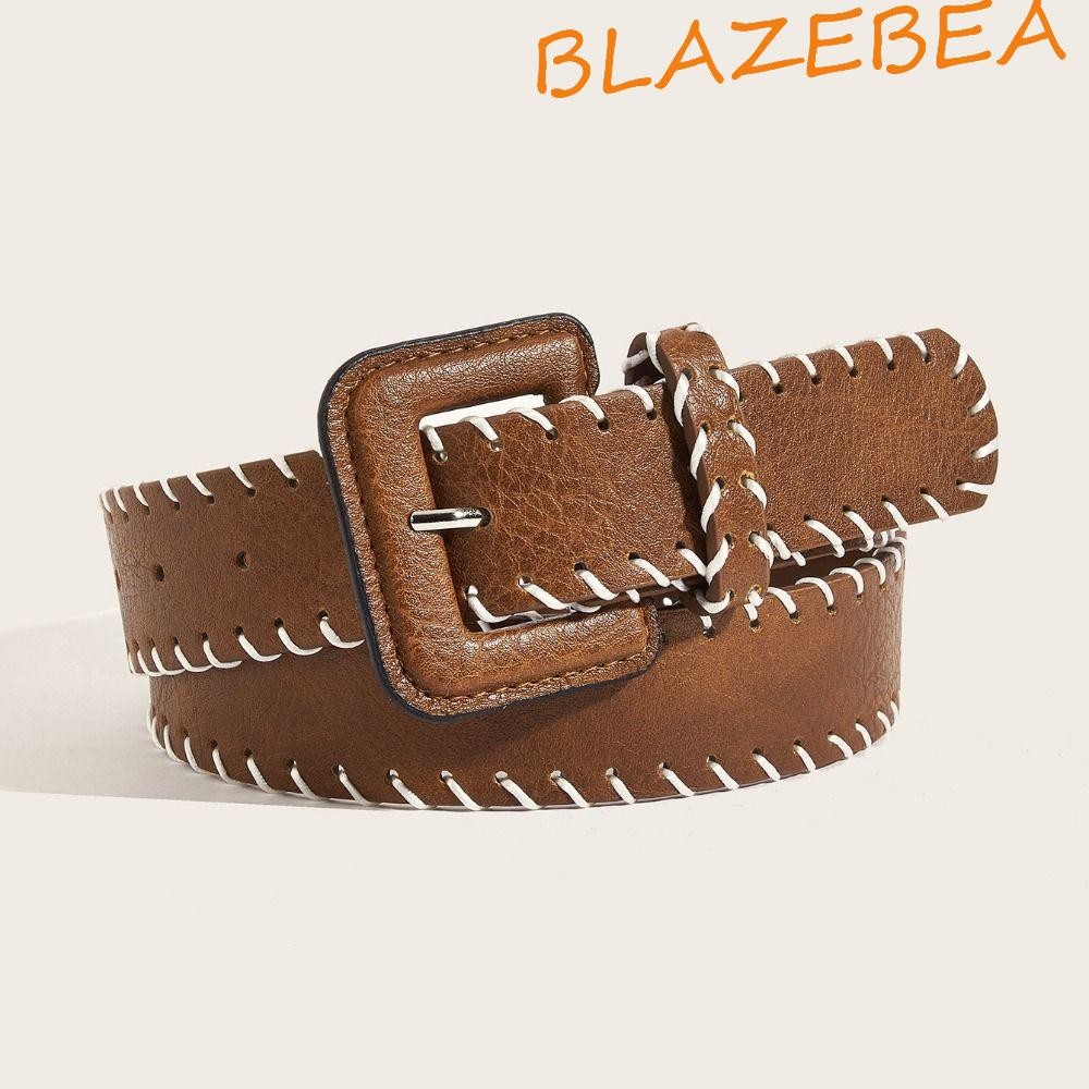 Blazebea เข็มขัดหนัง PU, Slimming สไตล์เกาหลี Vintage เข็มขัดกว้าง, Casual Retro Vintage ...