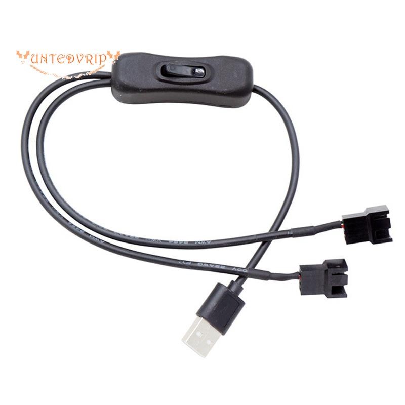 Usb to 3-Pin/4-Pin PWM 5V USB Sleeved Fan Power Adapter Cable Case Fan ...