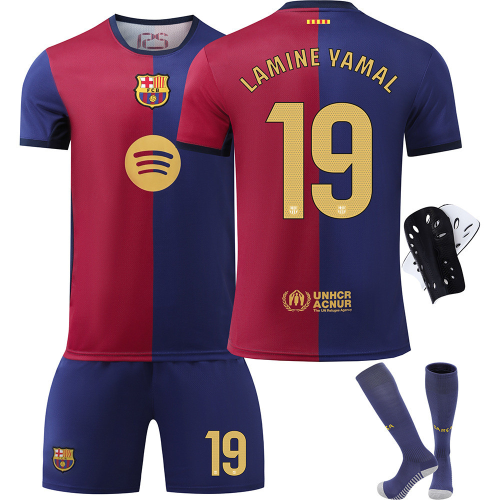 เสื้อฟุตบอลบาซาร์ 2425 เบอร์ 19 Yamar 9 Lewan 8 Pedi 6 Gavi 10 Messi ...