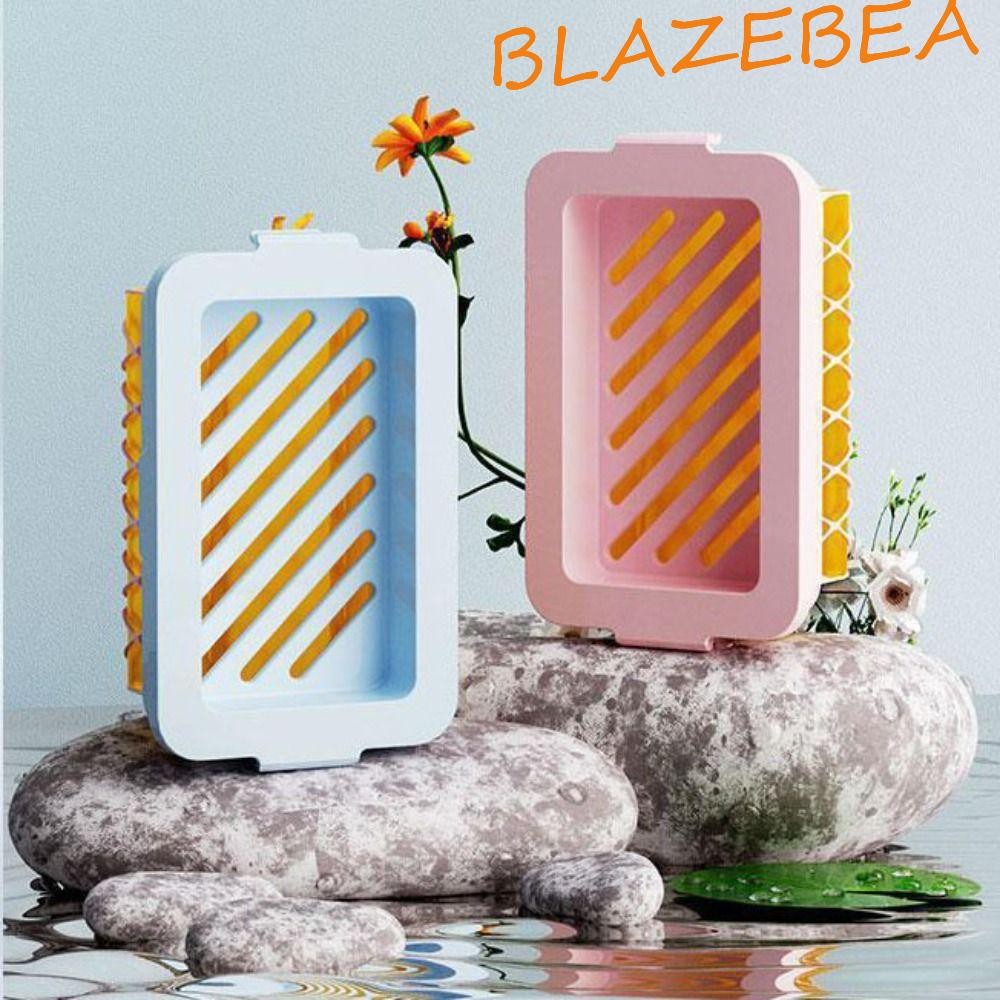 Blazebea กล่องสบู่, จานสบู่แบบพกพา Bubbling Up, คอนเทนเนอร์สบู่พร้อมตาข่ายยืดหยุ่นทนทานมัลติฟังก ...
