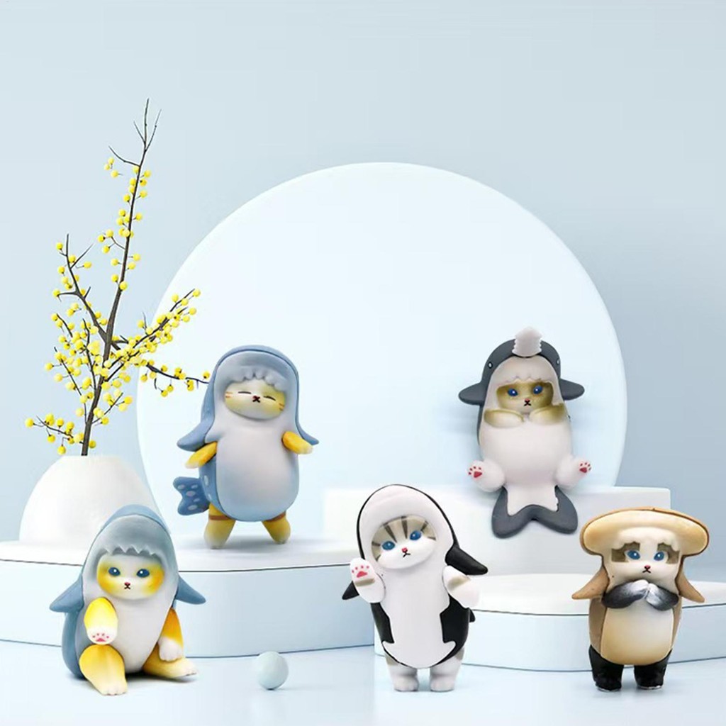 Mofusand Shark Samenyan Action รูปปั้นของเล่นแมวอะนิเมะรูปปั้นรูปอะนิเ ...