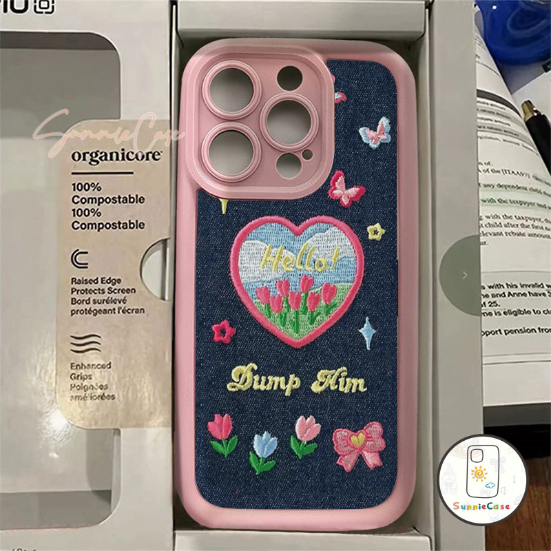 ปักลายหัวใจเดนิม สำหรับ เคส Redmi 19A 12 13C 10C 2C 9T A1 9C 10A 9 NFC ...