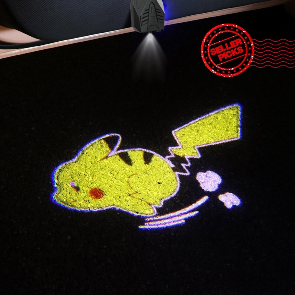 Pokemon Pikachu ไร้สาย Led รถประตูยินดีต้อนรับเลเซอร์โปรเจคเตอร์โลโก้อะ ...