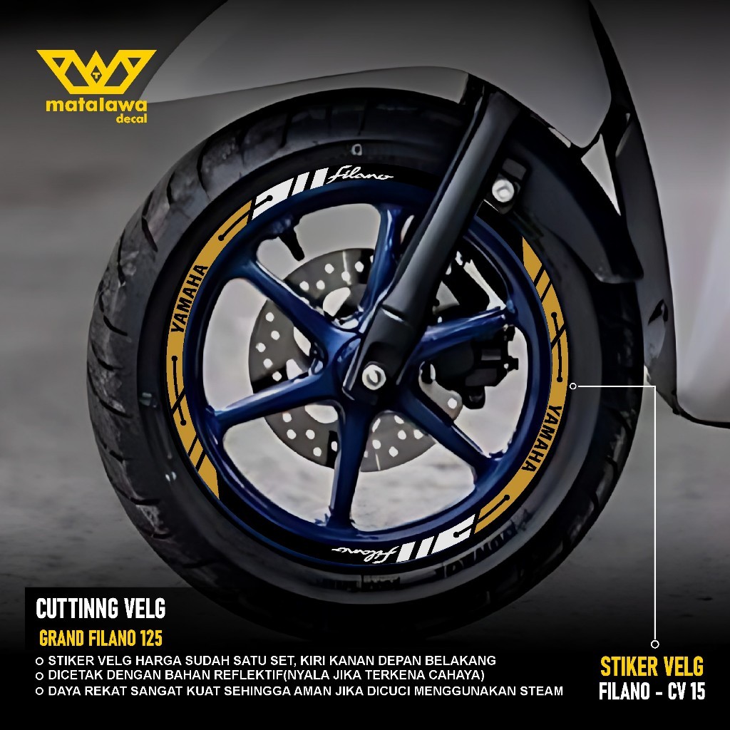 สติ๊กเกอร์ตัด RELG YAMAHA NEW GRAND FILANO RING 12 LIS MOTORCYCLE PLK ...