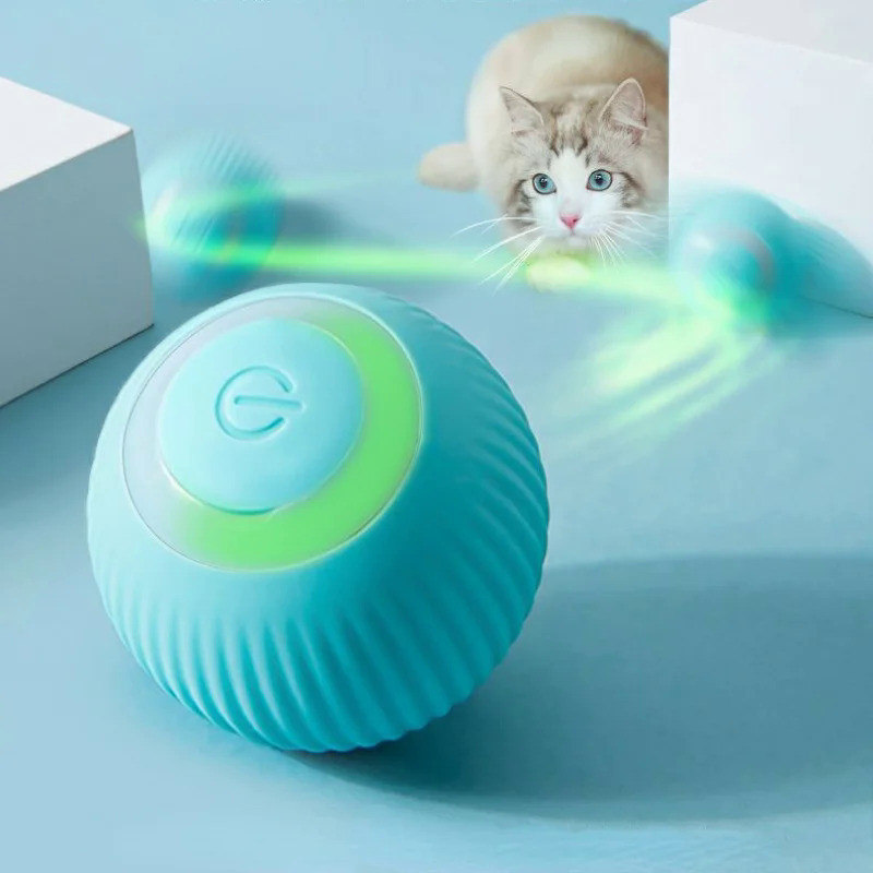 Pet Automatic Rolling Cat Toy Training Self-propelled Kitten Toy Indoor ...