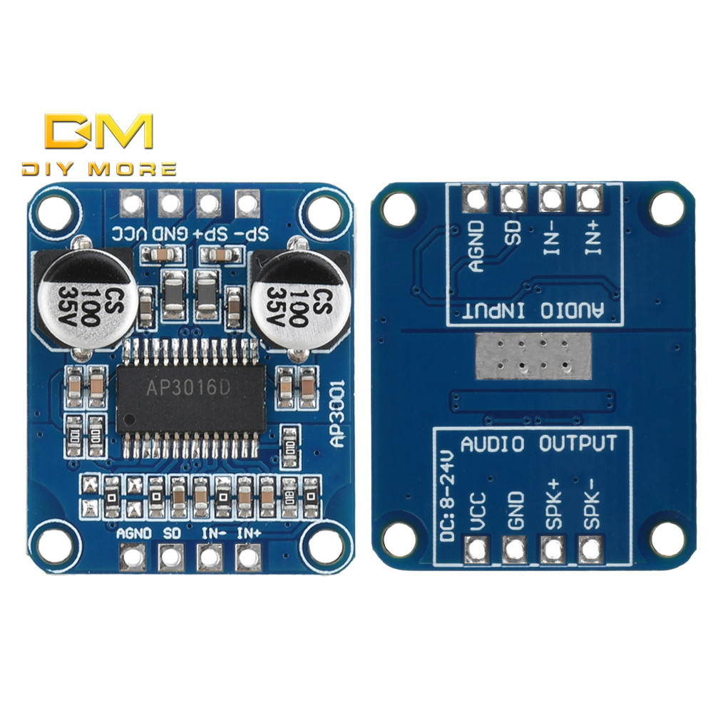 Diymore DC8-24V Class D เครื่องขยายเสียงดิจิตอลบอร์ดเสียง Mono 10 W/20 W/30 W เครื่องขยายเสียง ...