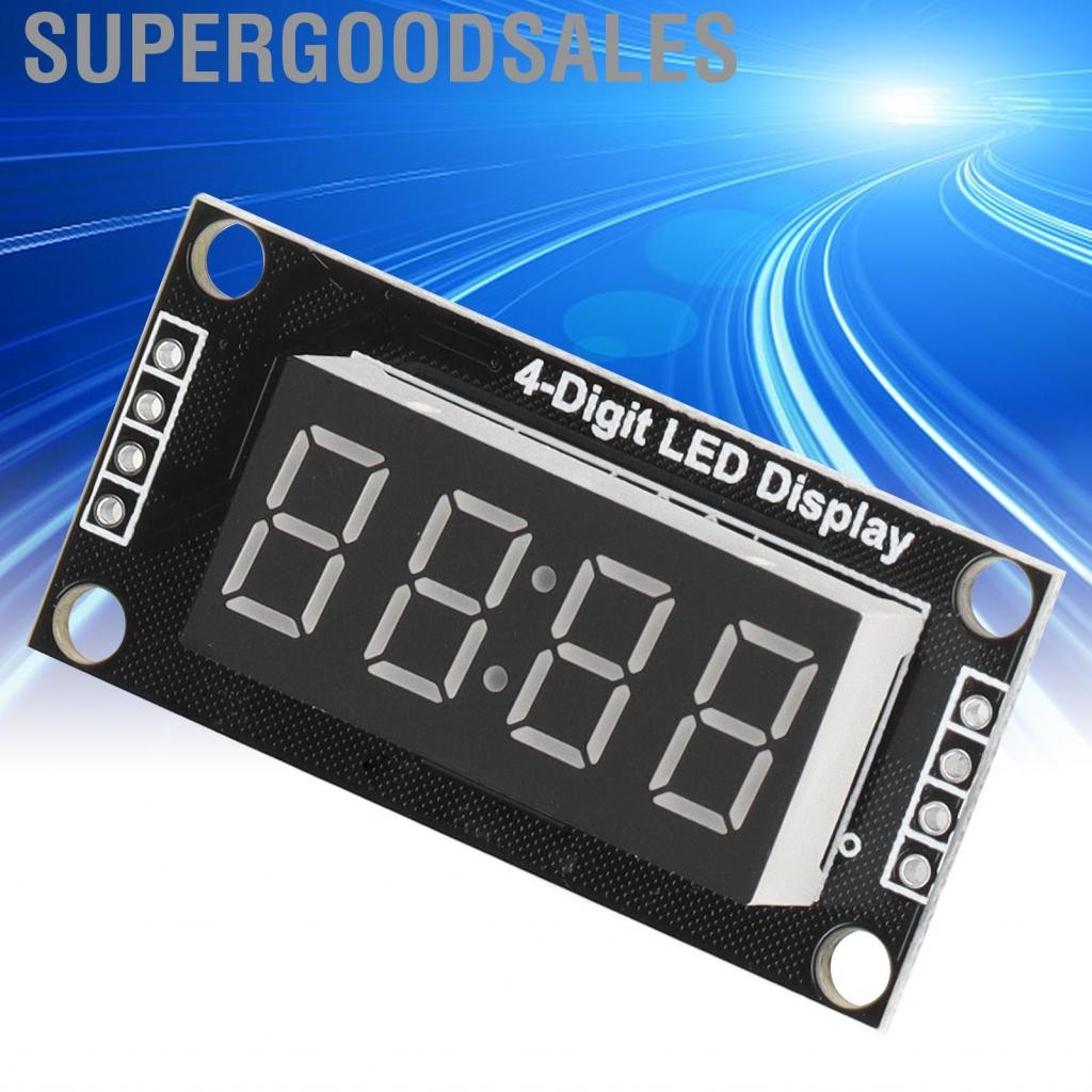 Supergoodsales จอแสดงผล 4 หลักหลอด LED Segment โมดูล TM1637 Driver IC ...