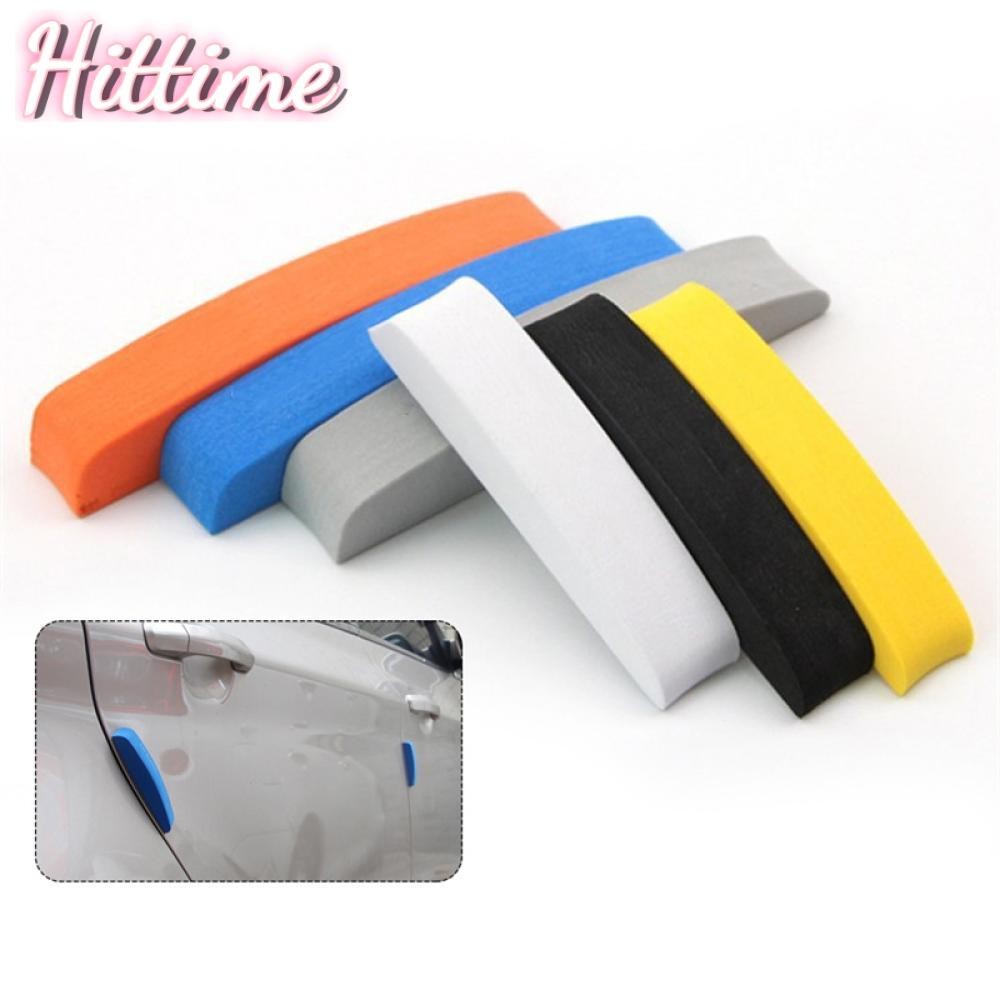 Hittime 4 ชิ้นยางประตูรถ Protector Guard Strip Scratch สติกเกอร์กันชนอัตโนมัติขอบประตูตกแต่ง ...