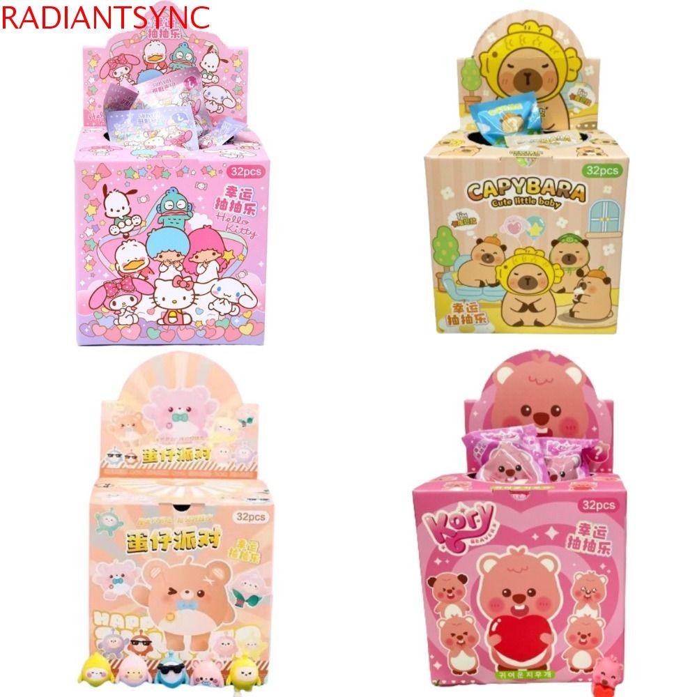 Radiantsync 32 ชิ้น/เซ็ต Capybara รูปยางลบดินสอ, อะนิเมะอุปกรณ์ต่อพ่วงชุด Eggy ยางลบดินสอ ...