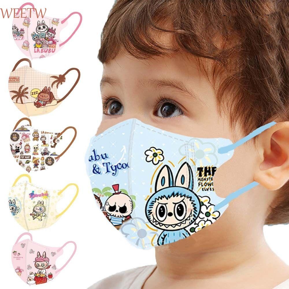 Weekw 10 ชิ้นเด็ก Labubu Face Mask, การ์ตูนพิมพ์ Labubu Kids Face Cover ...