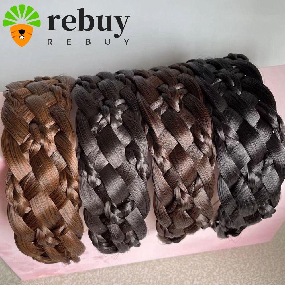 Rebuy หก Strand วิกผมแถบคาดศีรษะสาวหวาน Fishbone Braid Twist ถักปีก ...