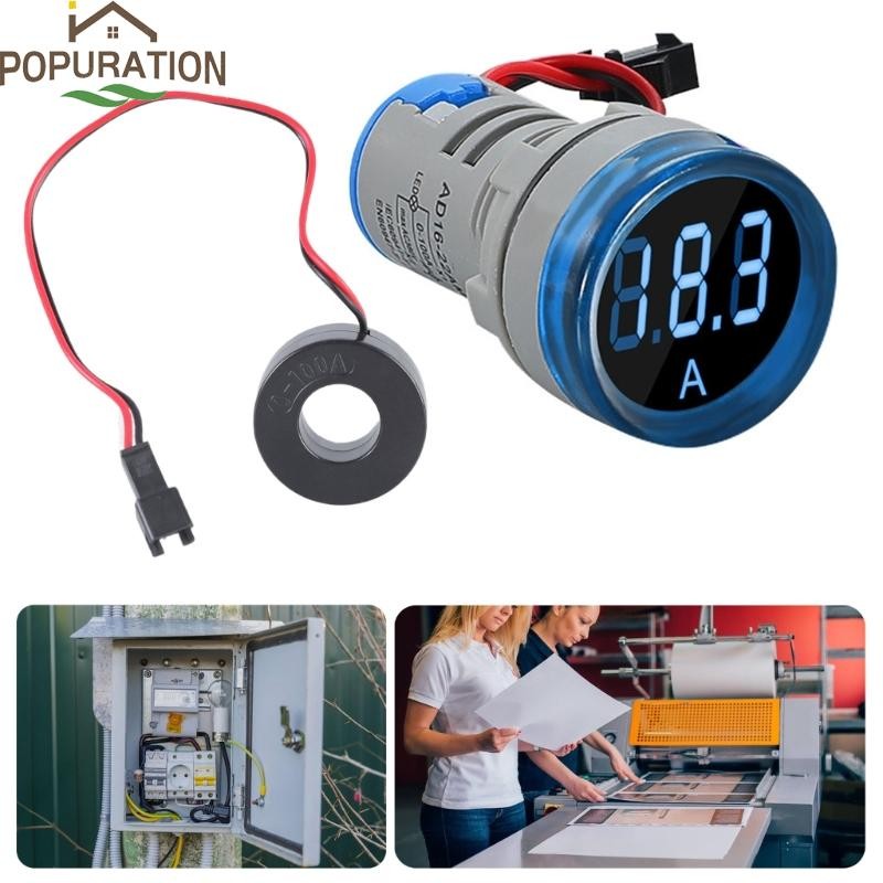 POP Digital Led Display Screen Indicator แอมป์มิเตอร์ 0-100A Current ...