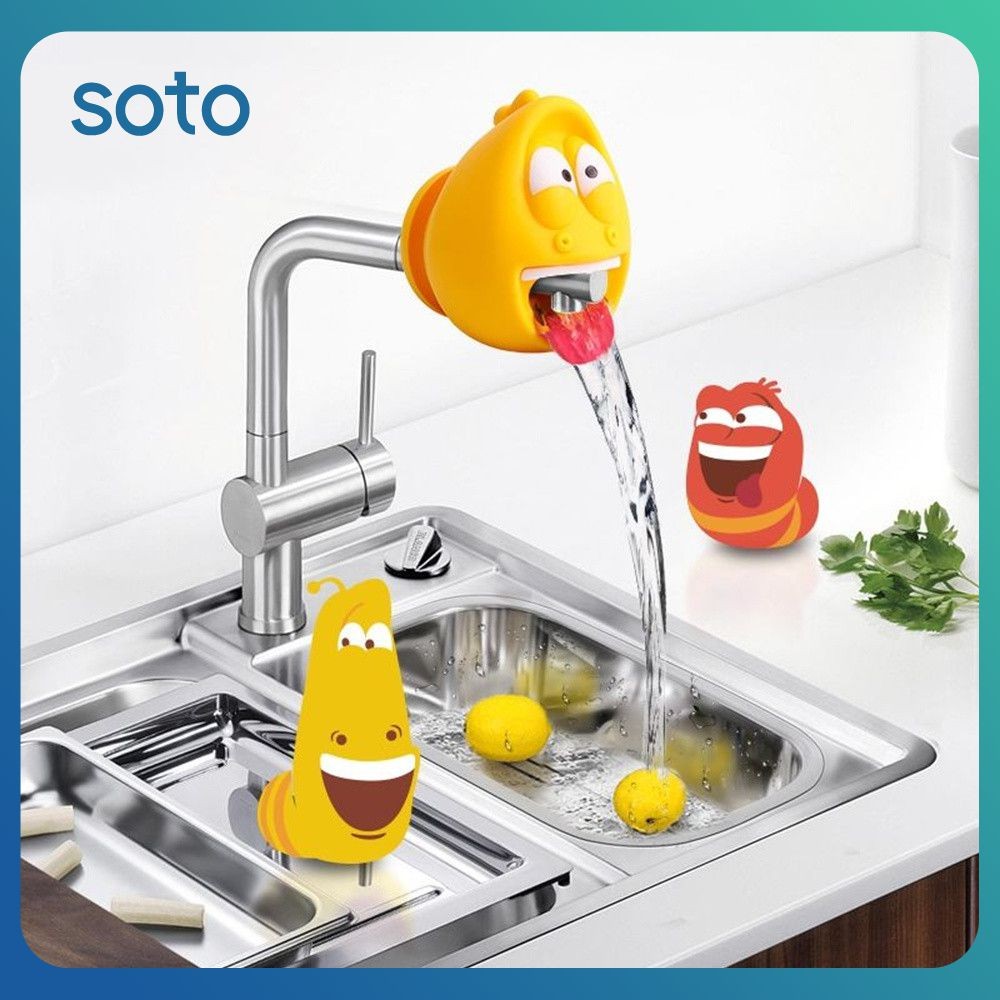 Kids Water Tap Faucet Extender Water Saving Cartoon Silicone Faucet ...