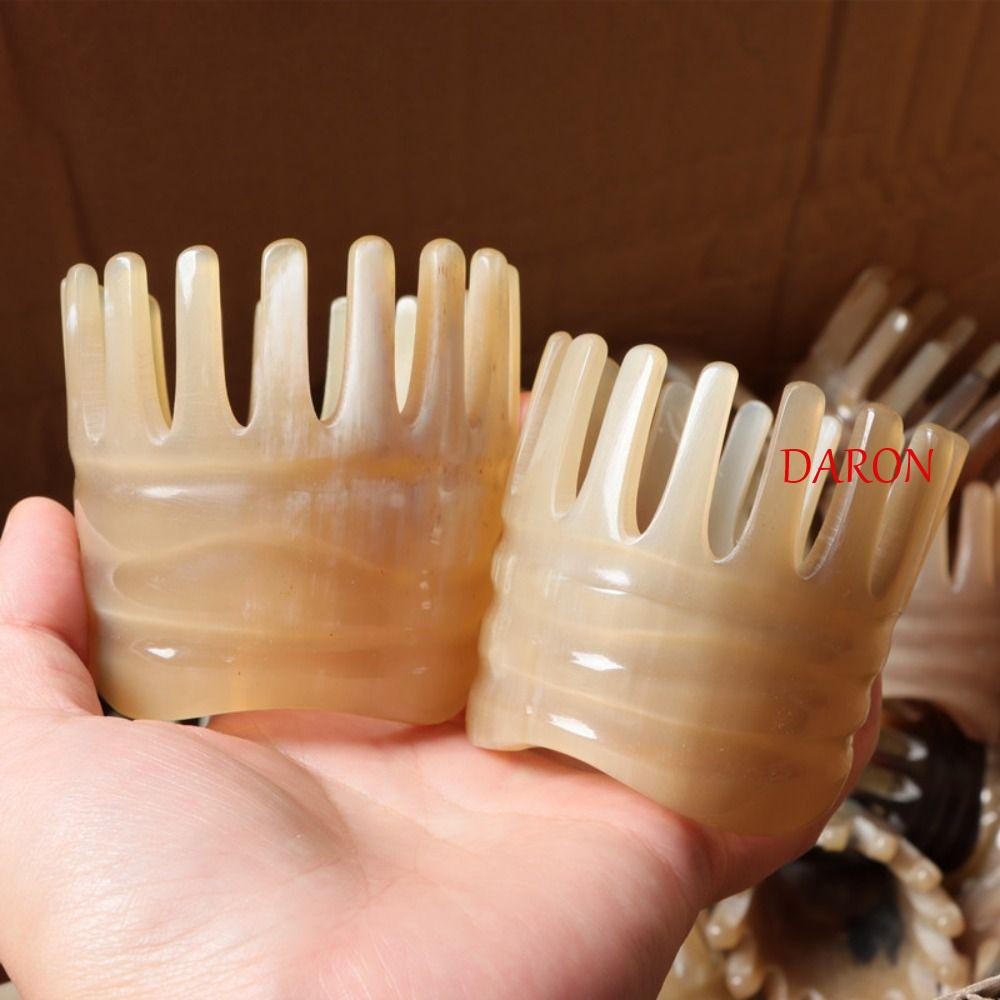 Daron Ox Horn หวีนวด, หวีแชมพู Meridian Scraping แปรงนวดหนังศีรษะฟัน ...