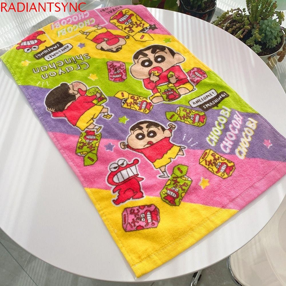 Radiantsync ผ้าเช็ดตัวเด็ก, ผ้าขนหนูเช็ดหน้าเครยอนชินจัง 34x80 ซม., ผ้าเช็ดตัวชายหาดผ้าฝ้าย ...