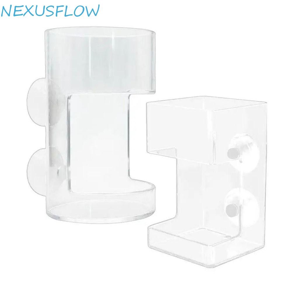 Nexusflow ถ้วยดูดปลา Feeder,พลาสติกสแควร์/สถานีวงกลมถาดอาหารลอย,ปฏิบัติลอยอาหาร Feeder โปร่งใส ...