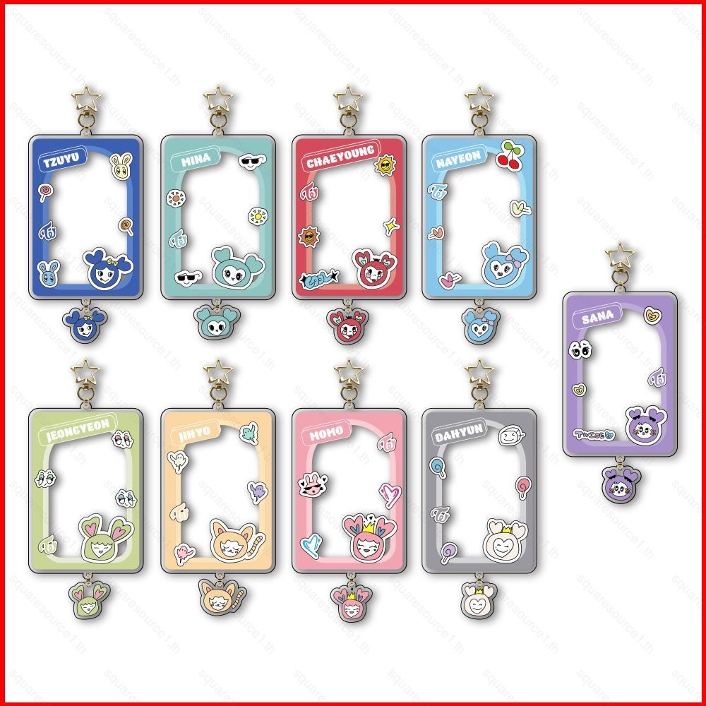 SQ1 TWICE การ์ตูนการ์ดใส่กรอบพวงกุญแจการ์ดขนาดเล็กจี้อุปกรณ์เสริมดาว ...