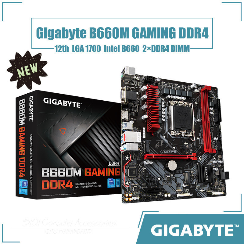 [ใหม่] Gigabyte B660M GAMING DDR4 เมนบอร์ด 2DDR4 DIMM LGA 1700 Intel B660 ชิปเซ็ต Micro ATX 12th ...