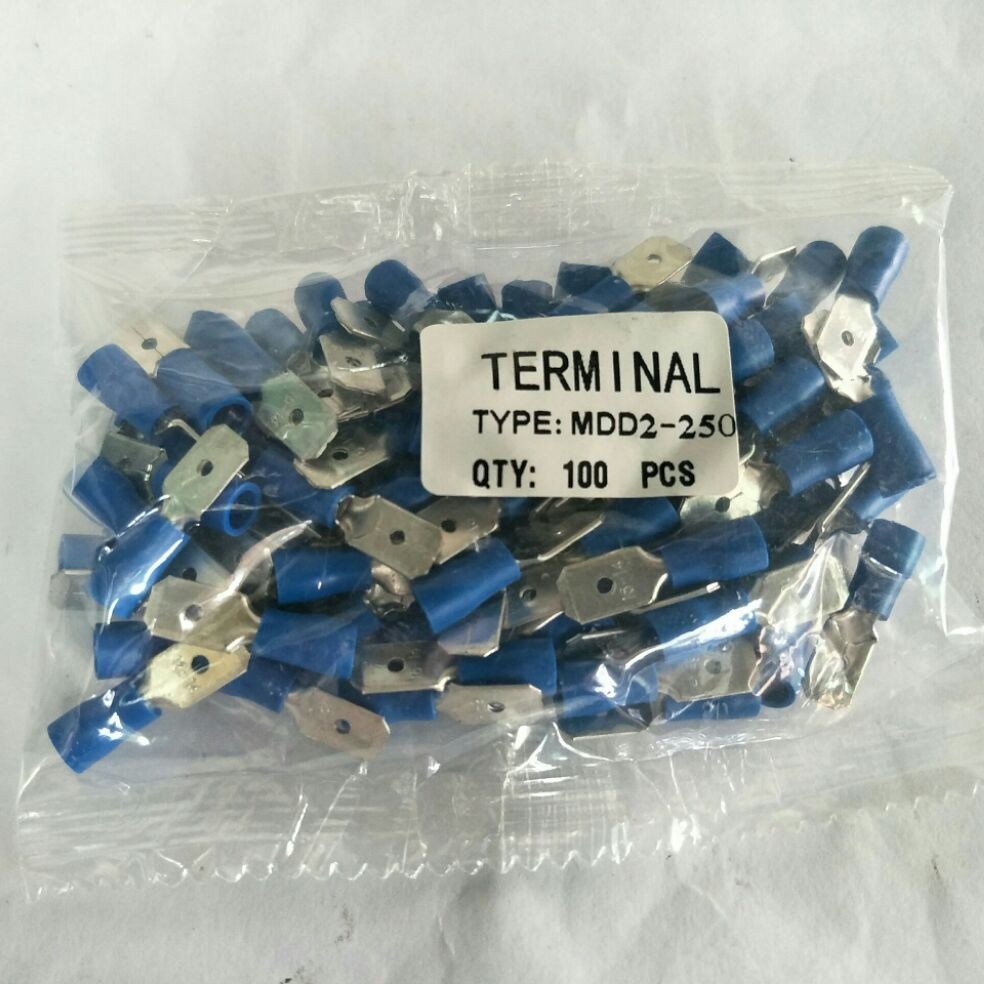 หางปลาเสียบตัวผู้ MDD2-250 สีน้ำเงิน(100ตัว) | Shopee Thailand